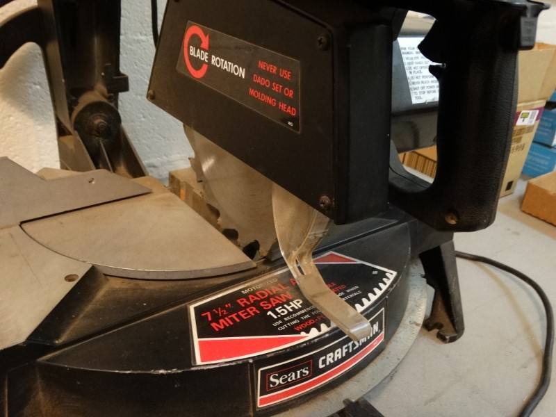 Craftsman 7 1/2" Radial Arm Compounding Miter Saw 1.5Hp. Works ...